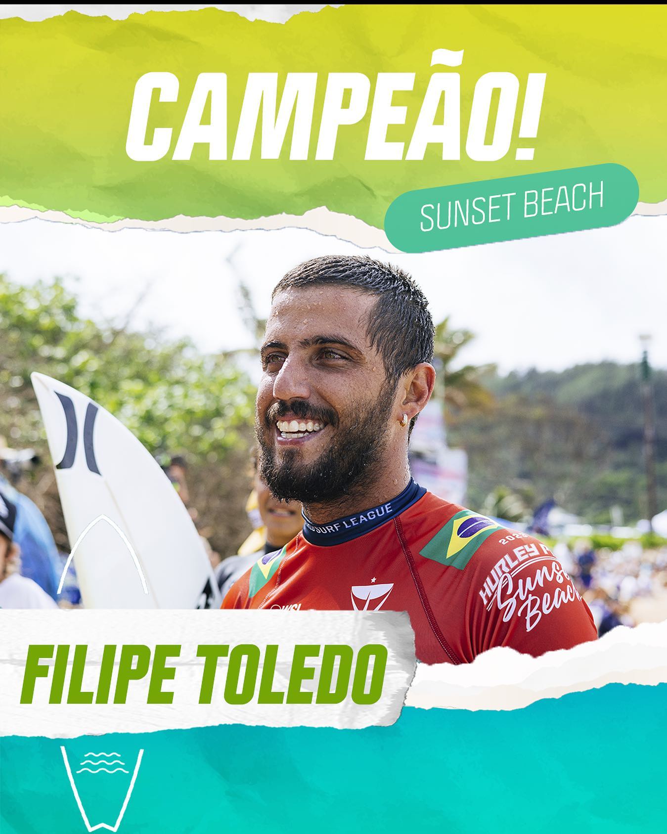 Felipe Toledo é Campeão em Sunset Hawaii - Rádio Pinheira